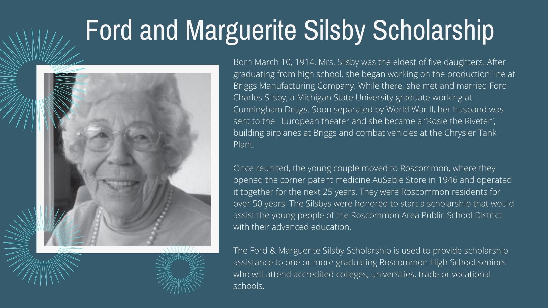 Ford & Marguerite Silsby Scholarship Fund | Roscommon County Community ...