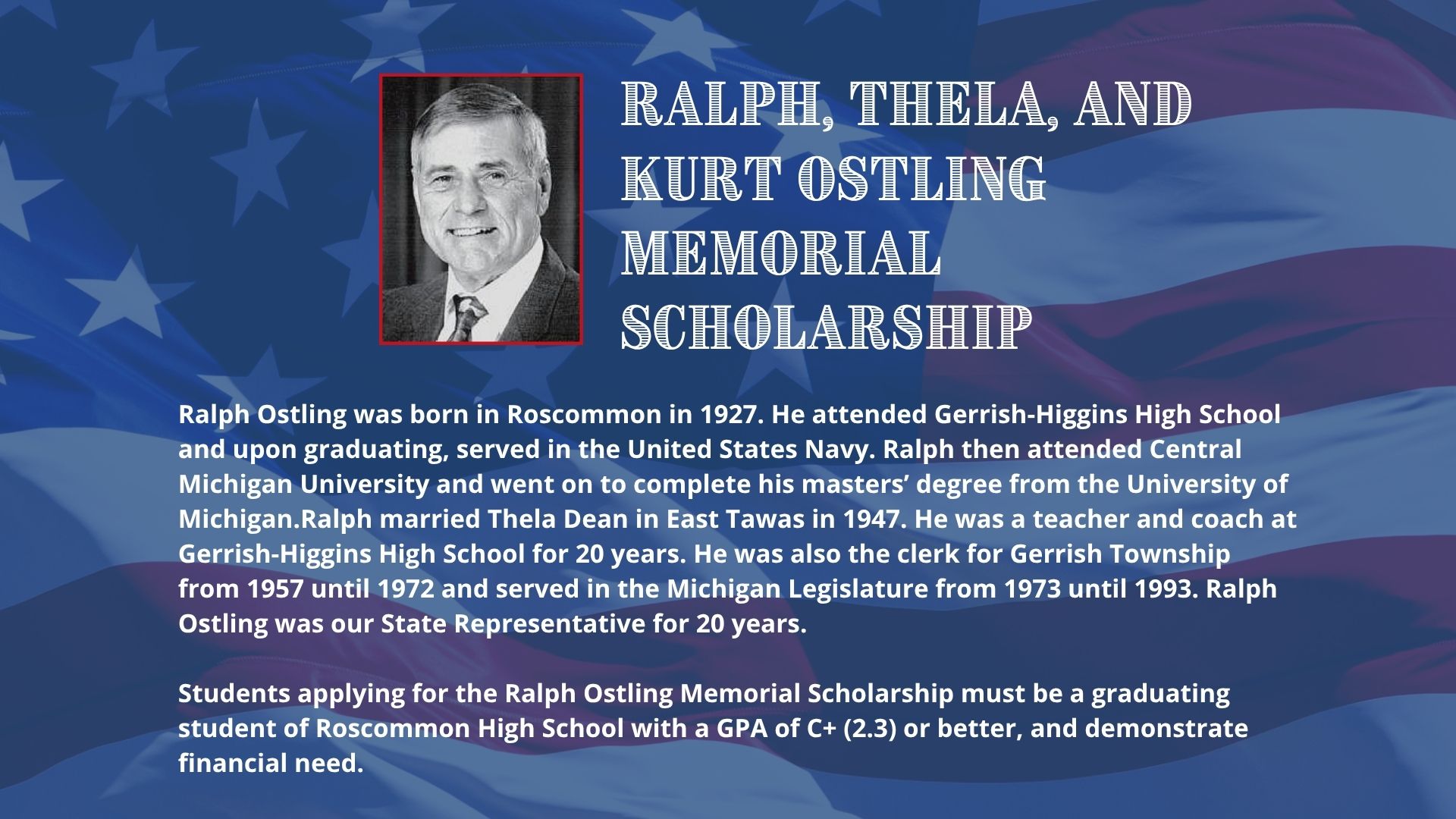 Ralph, Thela, & Kurt Ostling Memorial Scholarship Fund | Roscommon ...